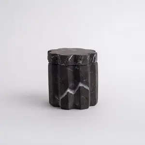 ANDJACOB DECOR Tauro Container - Black Marble