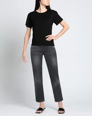 Palm Angels Cotton Jeans With Leather Trims
