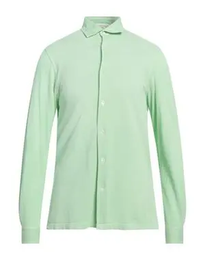 FILIPPO DE LAURENTIIS Man Shirt Navy Size 40 Cotton Green
