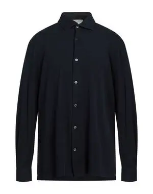 FILIPPO DE LAURENTIIS Man Shirt Navy Size 40 Cotton Navy Blue