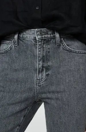 Mango Claudia Waxed Crop Slim Fit Jeans