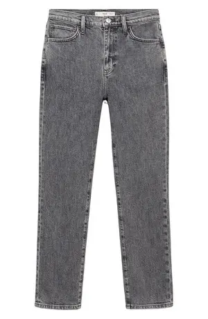 Mango Claudia Waxed Crop Slim Fit Jeans