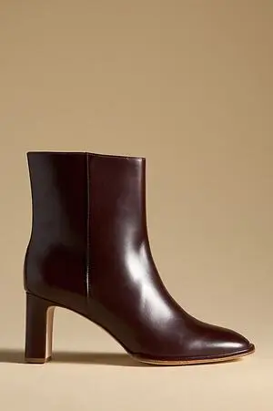 REFORMATION Gillian Ankle Boots - Wine