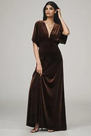 Women's Flowy Velvet Maxi Dresses