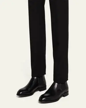 Bergdorf Goodman Calf Leather Chelsea Boots