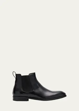Bergdorf Goodman Calf Leather Chelsea Boots