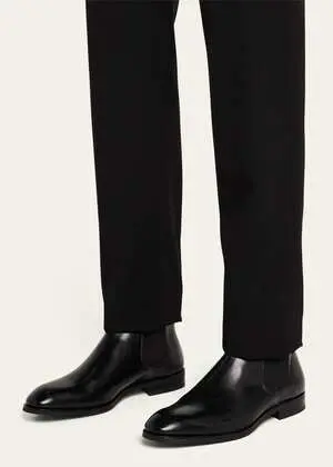Bergdorf Goodman Calf Leather Chelsea Boots