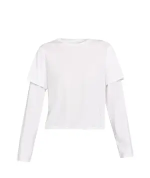 Still Here Layered Cotton Tee - Milk