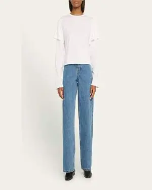 Still Here Layered Cotton Tee