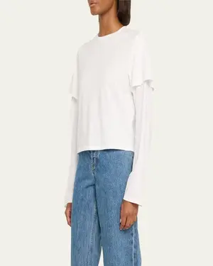 Still Here Layered Cotton Tee