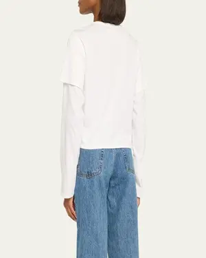 Still Here Layered Cotton Tee