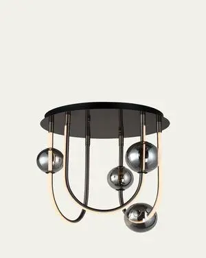 Studio M Dreamer 18" 3-light Led Flush Mount - Black Chrome