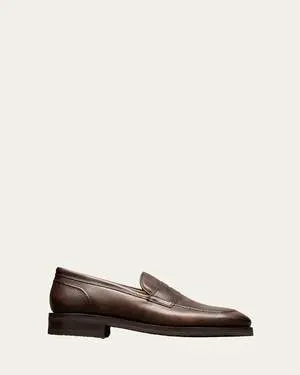 Allen Edmonds Grained Leather Penny Loafers