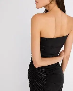 Norma Kamali Strapless Diana Gown - Black