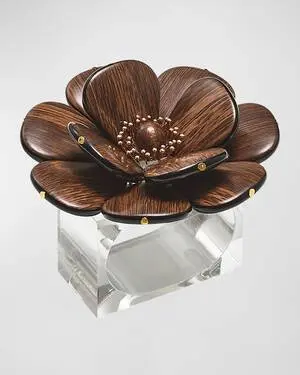KIM SEYBERT Begonia Napkin Ring Brown/gold