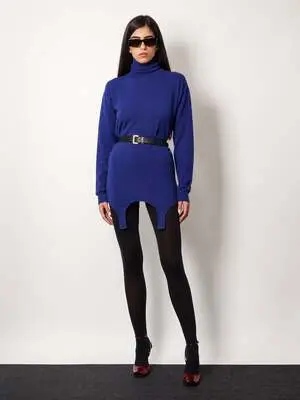 Saint Laurent Cashmere Sweater With Garter Detail