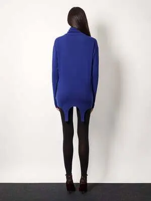 Saint Laurent Cashmere Sweater With Garter Detail