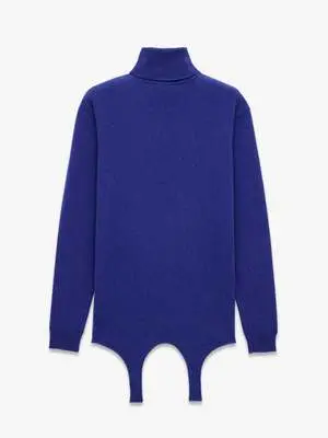 Saint Laurent Cashmere Sweater With Garter Detail