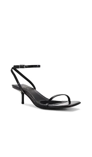 Raye Misty Square Toe Kitten Heel Sandal - Black