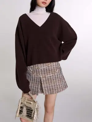 Maje Viscose V-neck Jumper