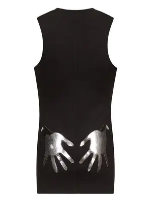 AREA Handprint Mini Dress