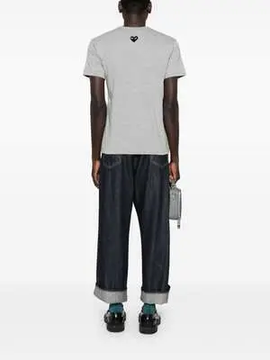 Play Comme Des Garcon Heart-patch T-shirt