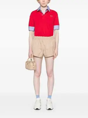 Play Comme Des Garcon Heart-patch Piqué Polo Shirt - Red