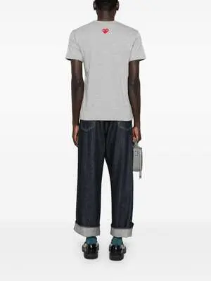 Play Comme Des Garcon Signature Heart-patch T-shirt