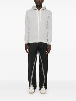 Play Comme Des Garcon Zip-up Hoodie With Heart Patch - Grey