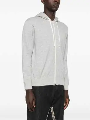 Play Comme Des Garcon Zip-up Hoodie With Heart Patch - Grey