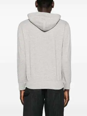 Play Comme Des Garcon Zip-up Hoodie With Heart Patch - Grey