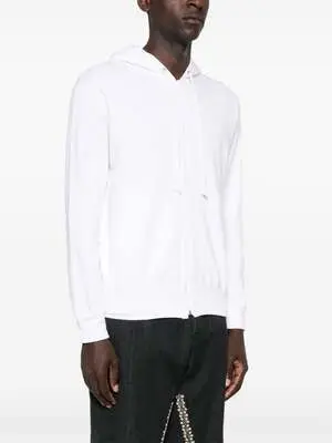 Play Comme Des Garcon Signature Heart-patch Hoodie - White