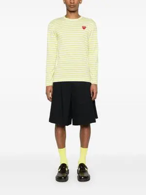 Play Comme Des Garcon Striped T-shirt - Green