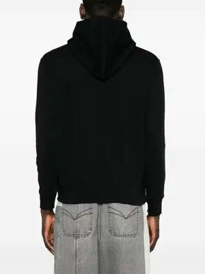 Play Comme Des Garcon Signature Heart-patch Hoodie - Black