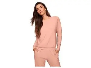 Eberjey Softest Sweats Boatneck Pullover Pajama - Pink