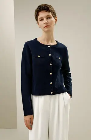 Lilysilk Wool Button-front Jacket
