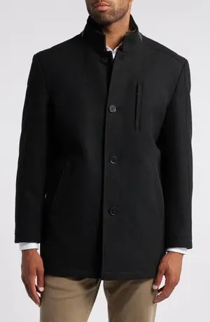 Johnston & Murphy Upton Car Coat - Black