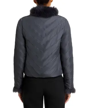 Love Token Faux Fur Reversible Jacket
