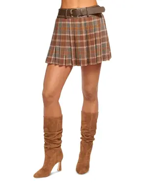 Ramy Brook Derrick Plaid Mini Skirt