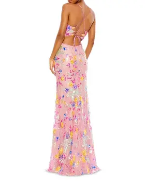 Mac Duggal Embellished Lace Column Gown