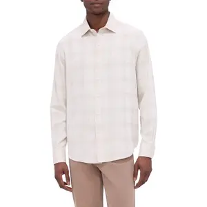 Bugatchi Julian Shaped Fit Plaid Button-up Shirt - Desert