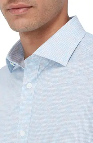 Bugatchi Axel Shaped Fit Button-up Shirt - Ice