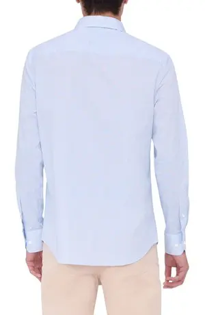 Bugatchi Axel Shaped Fit Button-up Shirt - Ice