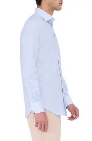 Bugatchi Axel Shaped Fit Button-up Shirt - Ice