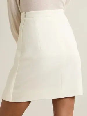 LIBEROWE Alex Layered Wool-crepe Mini Skirt