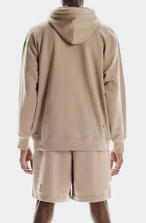 On Club Oversize Organic Cotton Blend Hoodie - Desert