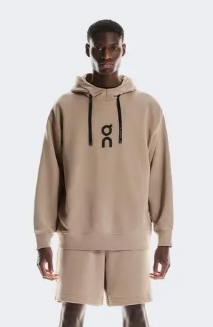 On Club Oversize Organic Cotton Blend Hoodie - Desert