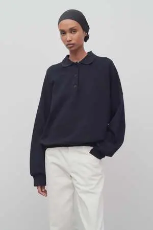 THE ROW Corzas Sweatshirt In Cotton - Dark Navy