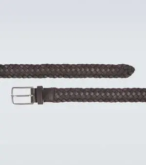 Bottega Veneta Intreccio Cabat Leather Belt