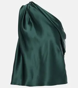 THE SEI Silk One-shoulder Top